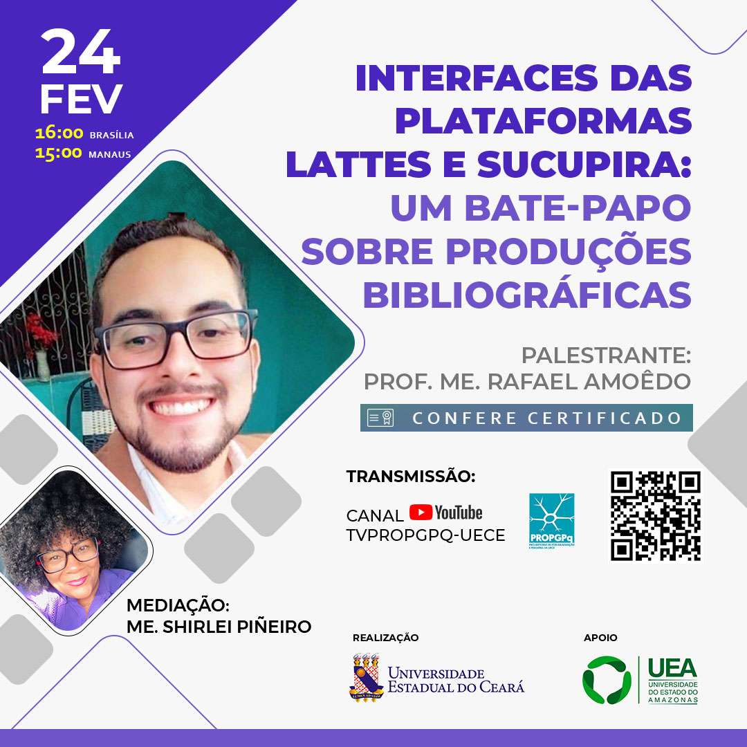 “INTERFACES DAS PLATAFORMAS LATTES E SUCUPIRA” será o tema debatido na ...