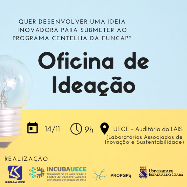 IncubaUece e PPGA promovem Oficina de Ideação voltada para Programa ...