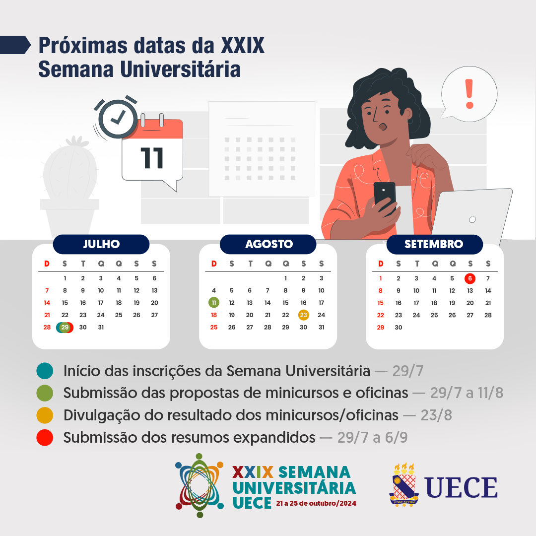 Uece divulga cronograma de inscrições e submissões da Semana ...
